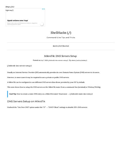 mikrotik dns servers setup shellhacks pdf domain name system