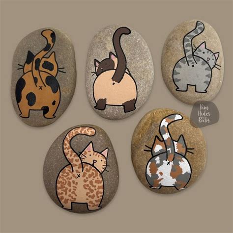 Cat Rock Art Painted Rock Animals Rock Painting Patterns Diy Rock Art