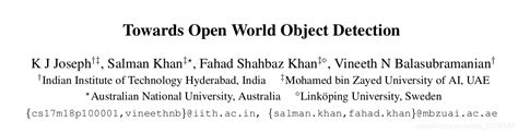 cvpr 2021 oral owod：面向开放世界的目标检测 towards open world object detection
