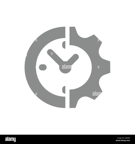 Time Management With Clock And Gear Workflow Organization And