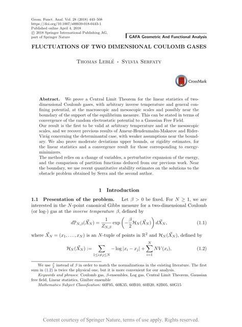 Fluctuations Of Two Dimensional Coulomb Gases