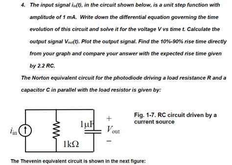 4 The Input Signal Iin T In The Circuit Shown