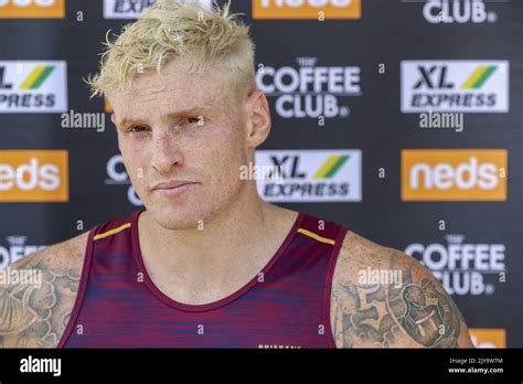 Mitch Robinson Speaking To Media During A Training Session With The