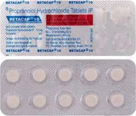 10 Mg Propranolol Hydrochloride Tablets Ip At ₹ 100 Box Propranolol Hydrochloride Tablet In