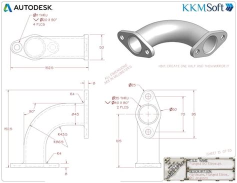 Autodesk Inventor Practice Part Drawings Ppt