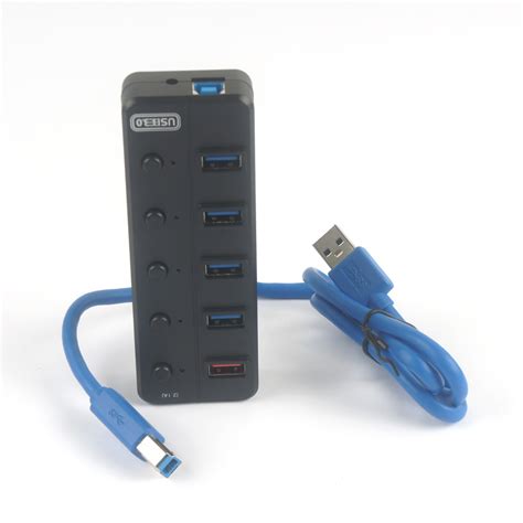Port USB Hub With Individual Power Switches Vicedeal