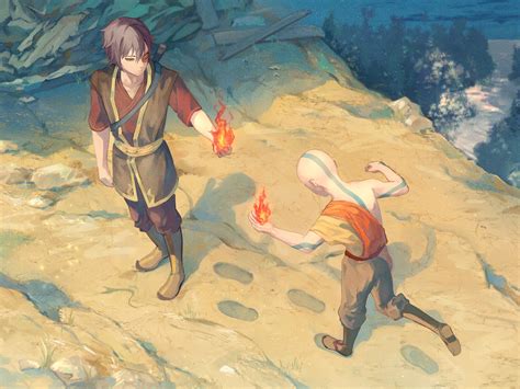 Aang And Zuko Avatar Legends And More Drawn By Yannai Danbooru