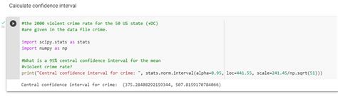 Как рассчитать доверительный интервал как в r так и в python