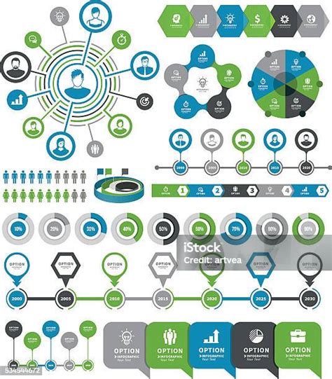 인포그래픽 요소 및 회사연혁 설정 개념에 대한 스톡 벡터 아트 및 기타 이미지 개념 개념과 주제 그래프 Istock