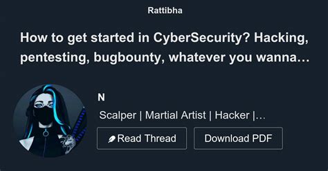 How To Get Started In Cybersecurity Hacking Pentesting Bugbounty Whatever You Wanna Do This