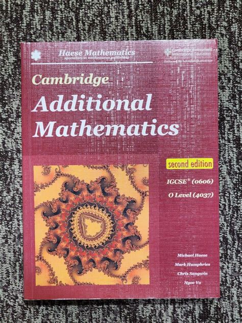 haese cambridge additional mathematics igcse o level 2nd ed hobbies