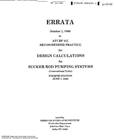 API RP 11l Design Calculation For Sucker Rod Pumping System PDFCOFFEE COM
