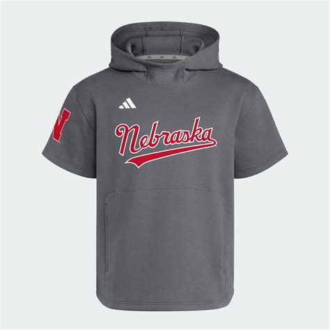 Adidas Nebraska Cornhuskers Dugout Short Sleeve Hoodie Multicolor