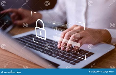 Cybersecurity And Privacy Concepts To Protect Data Lock Icon And Internet Network Security