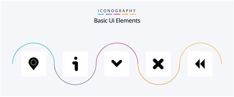 Basic Ui Elements Glyph 5 Icon Pack Including Media Cross Arrow