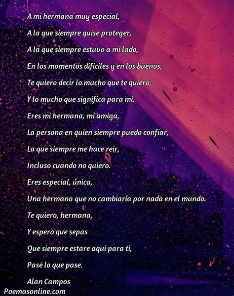 5 Poemas Para Una Hermana Muy Especial Poemas Online