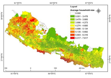 average household size at ward level source cbs 2021 ajaya pyakurel