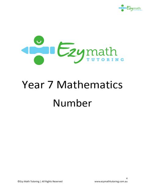 Year 7 Maths Number Questions Ch1 Pdf Numbers Notation