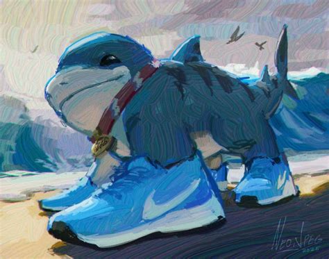 Jeff The Land Shark And Tralalero Tralala Marvel And 1 More Drawn By