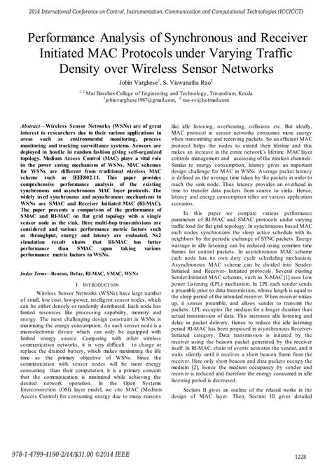 Pdf Performance Analysis Of Synchronous And Receiver Initiated Mac Protocols Under Varying