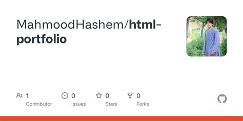 GitHub MahmoodHashem Html Portfolio