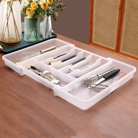 Lwanwi Silverware Drawer Organizer Expandable Utensil Tray For Kitchen Kitchen