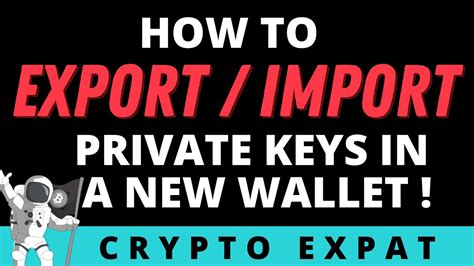 How To Export And Import Your Private Keys Into A Wallet Youtube