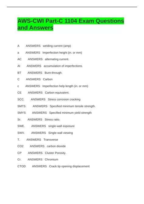 Aws Cwi Part C 1104 Exam Questions And Answers Graded A Cwi Stuvia Us