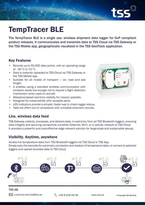 Temptracer Ble Data Sheet