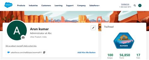 Arun Kumar On Linkedin Salesforce Trailhead Rangerrank Learningjourney Salesforcecommunity…