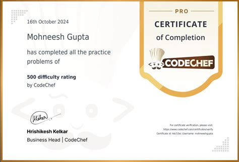 Mohneesh Gupta On Linkedin Codechef Codingjourney Problemsolver