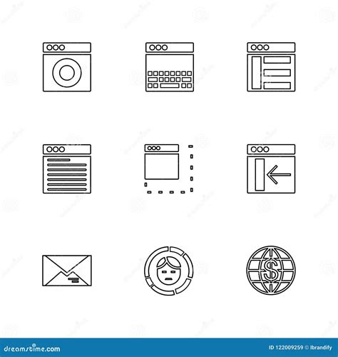 website web user interface web app eps icons set vector stock