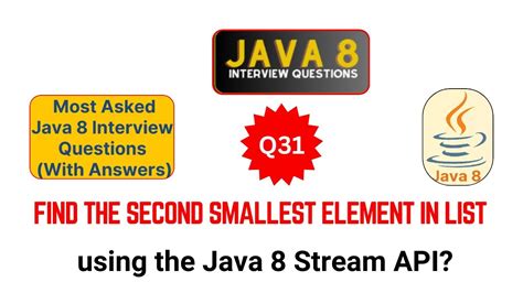 java 8 interview question q31 find the second smallest element in a list using java 8