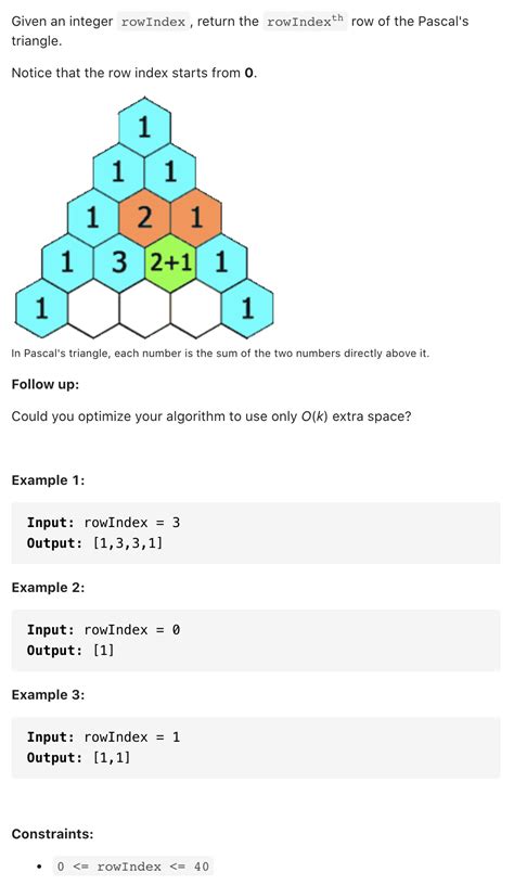119 pascal s triangle ii kickstart coding