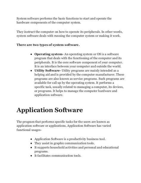 Computer Hardware And Software Types Functions Difference Between