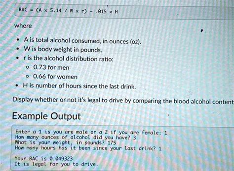 Solved Make A Java Program That Prompts For Your Weight Gender Total