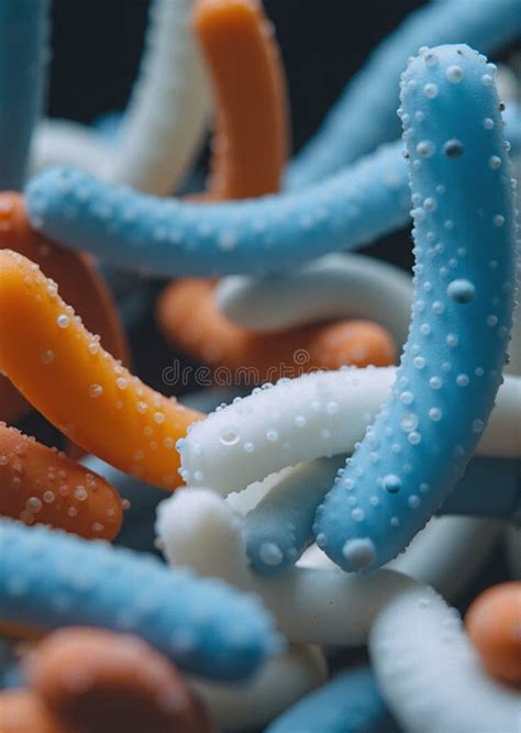 Close Up Of Rod Shaped Bacillus Bacteria Common In Nature And Bodies