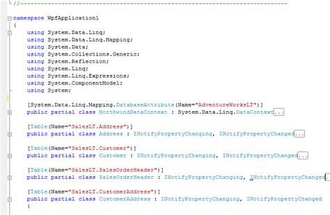 Inside A Linq To Sql Classes File Codeproject
