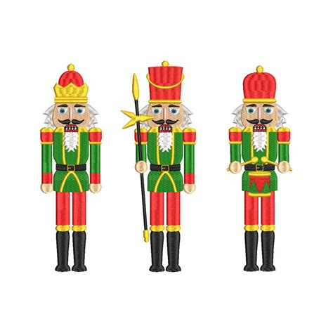 3 Individual Nutcracker Embroidery Design 13 Sizes Nutcracker