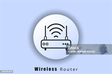 무선 라우터 아이콘 또는 로고입니다 무선 라우터 아이콘입니다 흰색 웹 버튼 신형태 벡터 Eps10 안테나에 대한 스톡 벡터 아트 및 기타 이미지 Istock