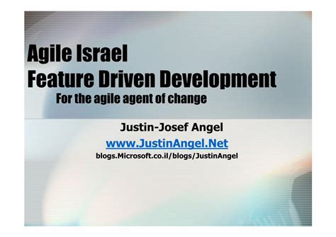 Pdf Agile Israel Feature Driven Development€¦ · Agile Israel Feature