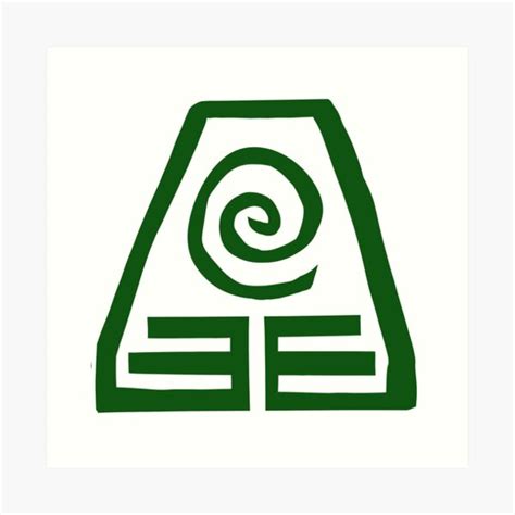 Avatar The Last Airbender Simple Earth Element Symbol Art Print For