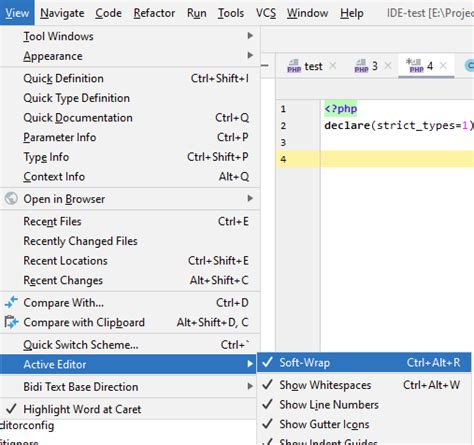 Intellij Idea Word Wrapping In Phpstorm Stack Overflow