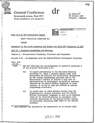 Draft Resolution Submitted By Sweden