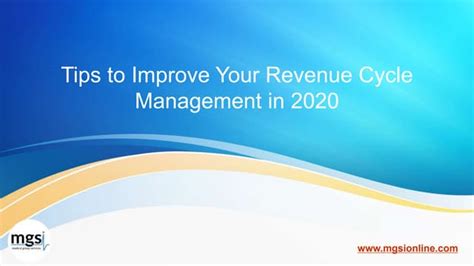 Tips To Improve Your Revenue Cycle Management In 2020 Pptx