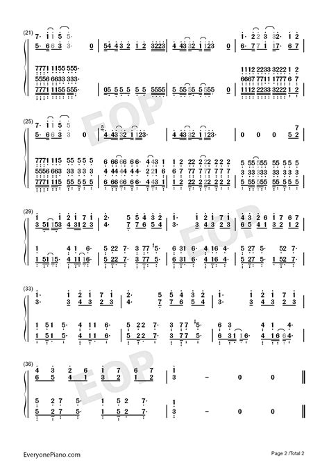 Alones 「bleach」op6両手略譜プレビュー Eopオンライン楽譜棚