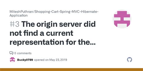 The Origin Server Did Not Find A Current Representation For The Target Resource Or Is Not