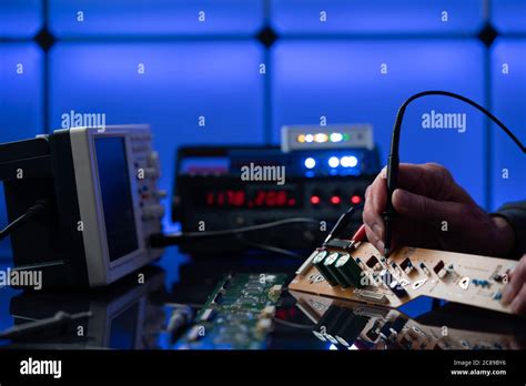 Debugging Electronics Device Pcb Witch Microcontroller In Electronics