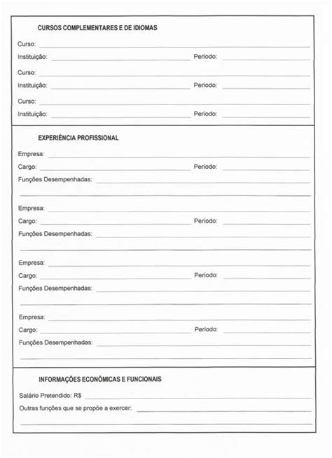 Curriculo Simples Pronto Para Preencher E Imprimir Vrogue Co