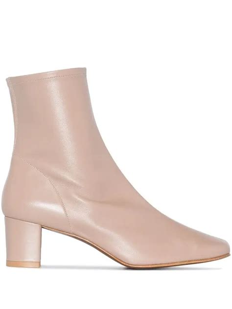 By Far Sofia Ankle Boots In Neutrals Editorialist
